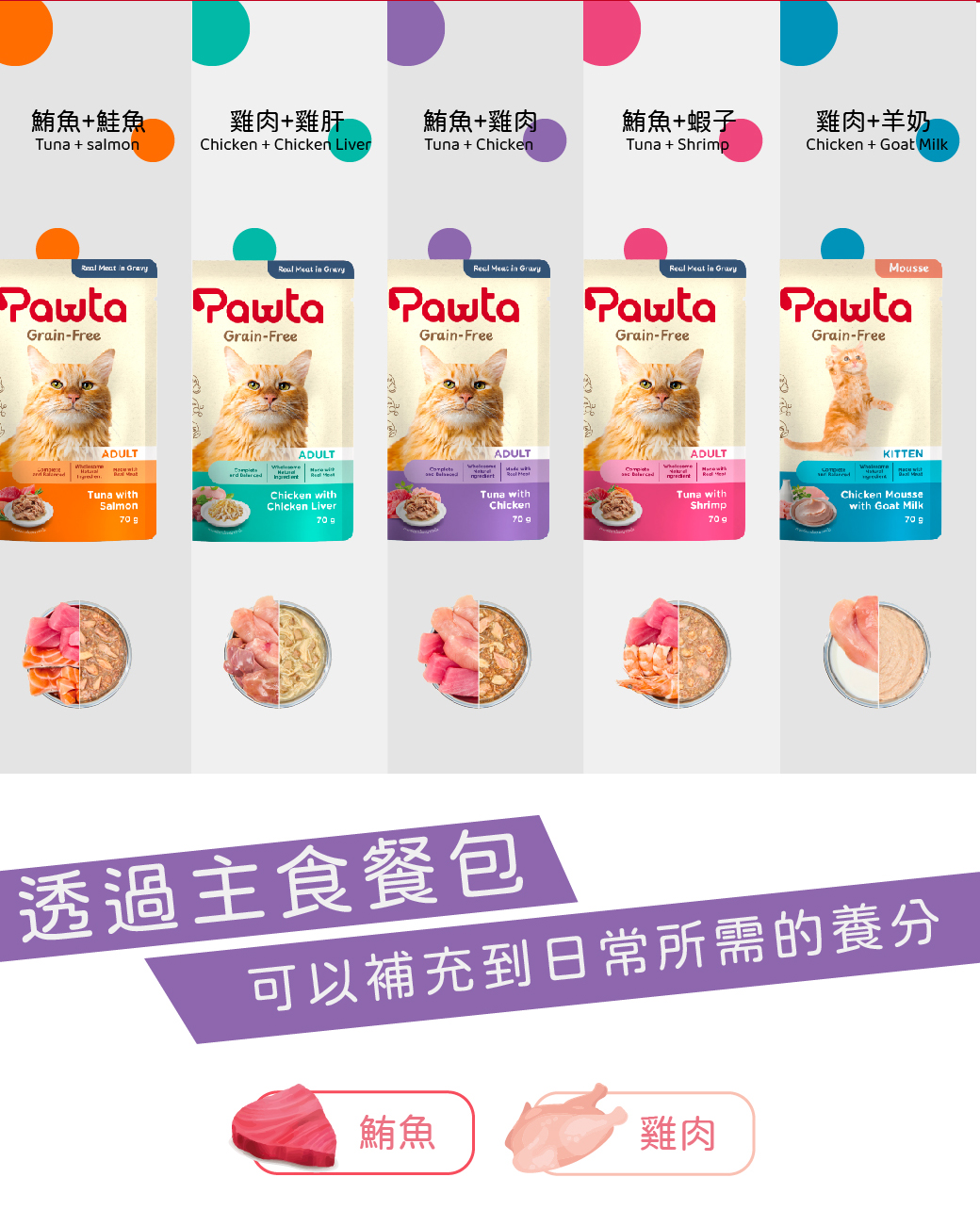 Pawta波塔-3號鮪魚+雞肉(12包/盒)