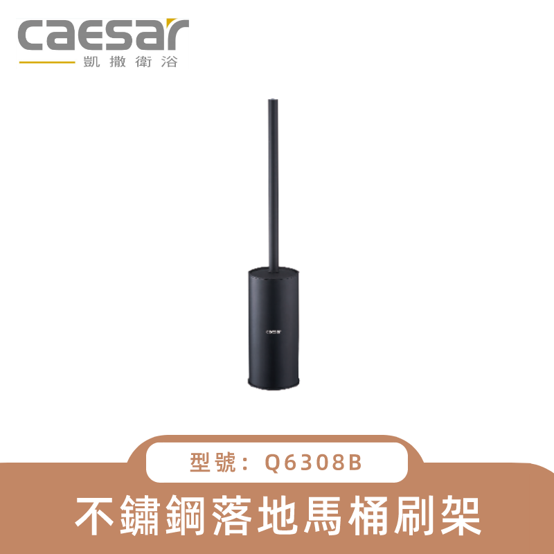 CAESAR凱撒衛浴 不鏽鋼烤黑 落地式馬桶刷架 Q6308B