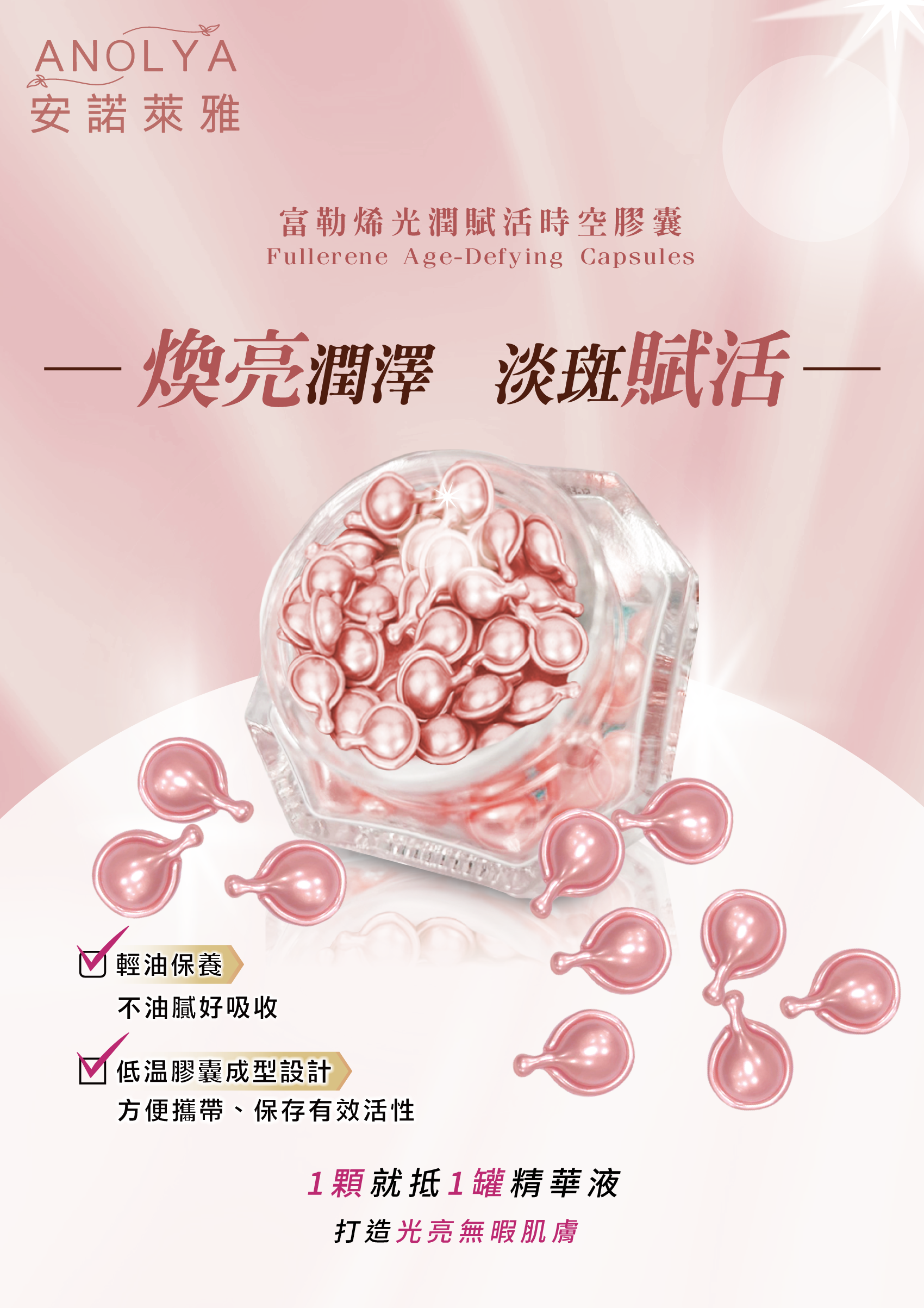 富勒烯光潤賦活時空膠囊｜ANOLYA 安諾萊雅專業保養